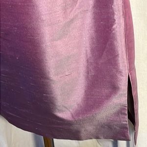 Spenser Jeremy | Dresses | Iced Violet Silkshantung Sheath Dressboat Neck Short Sleeve Side ...